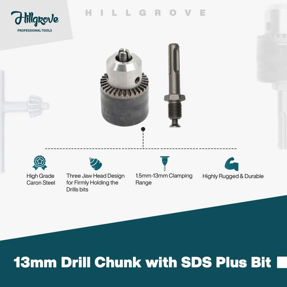 Hillgrove HGCM123M2 1200W-26mm Hammer Drill Machine Forward/Reverse ...