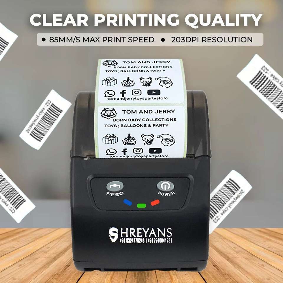 Shreyans MRP Sticker Printer Machine Multi-function Monochrome Label ...
