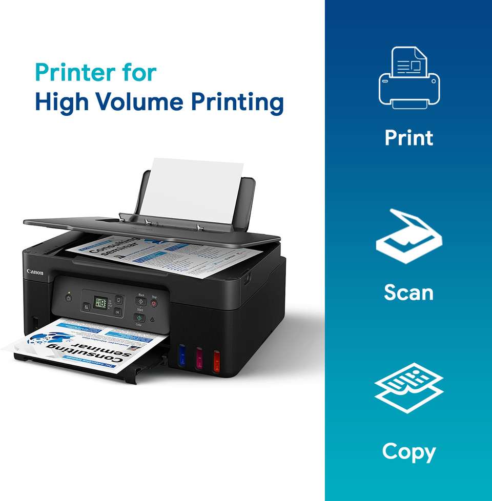 Canon PIXMA MegaTank G2770 Multi-function Color Ink Tank Printer for ...