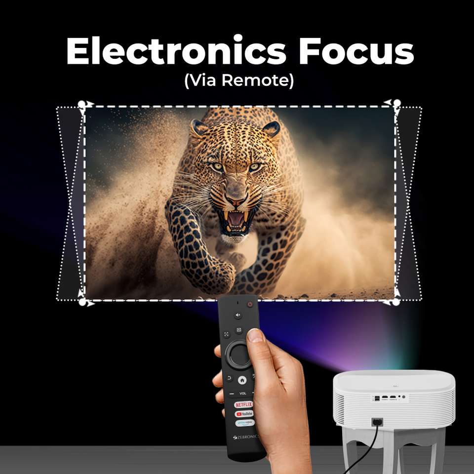 ZEBRONICS ZEB-PIXAPLAY 28 (18000 lm) 1080p FHD, 508 cm Screen, Dolby ...