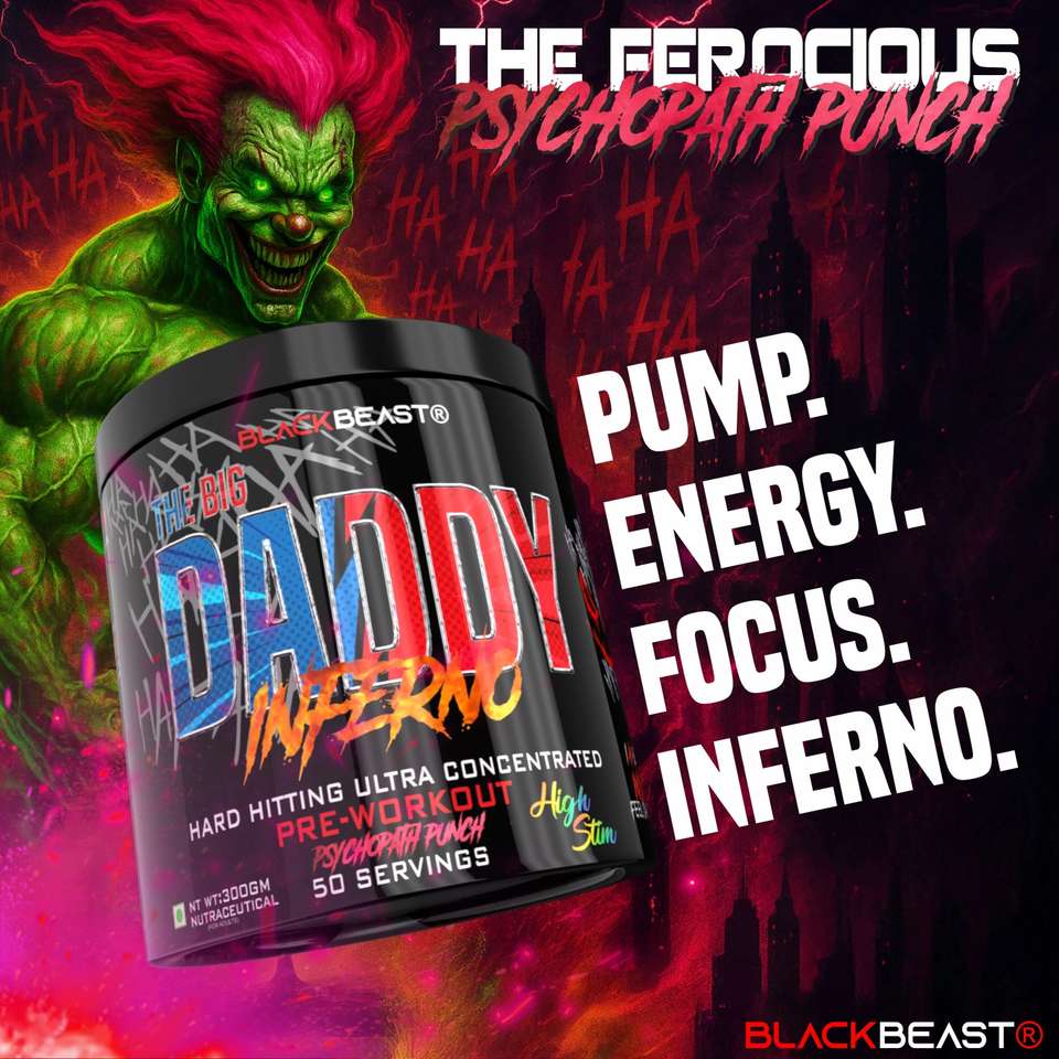 Black Beast The Big Daddy Inferno Preworkout 50 Serving 4500mg ...