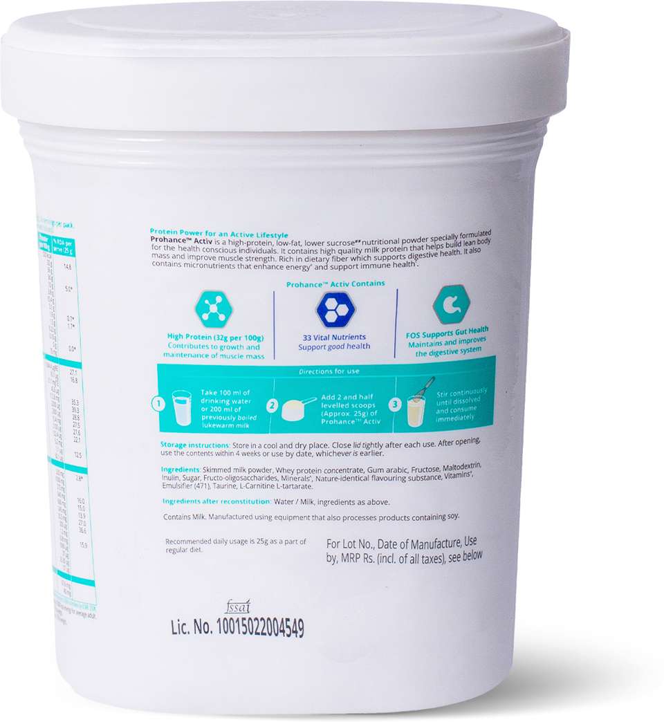 prohance Activ Protien Powder, Building Muscle Mass & Strength for an ...