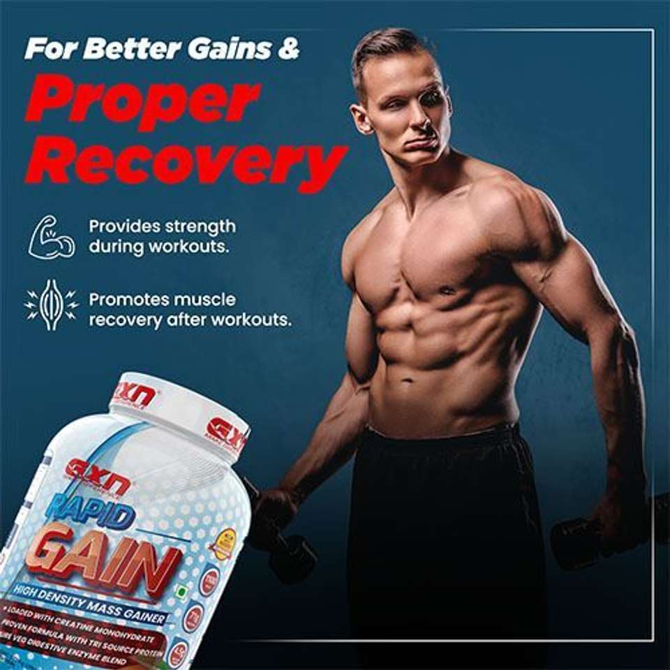 GREENEX NUTRITION Rapid Gain High Density Mass Gainer Powder Supplement ...