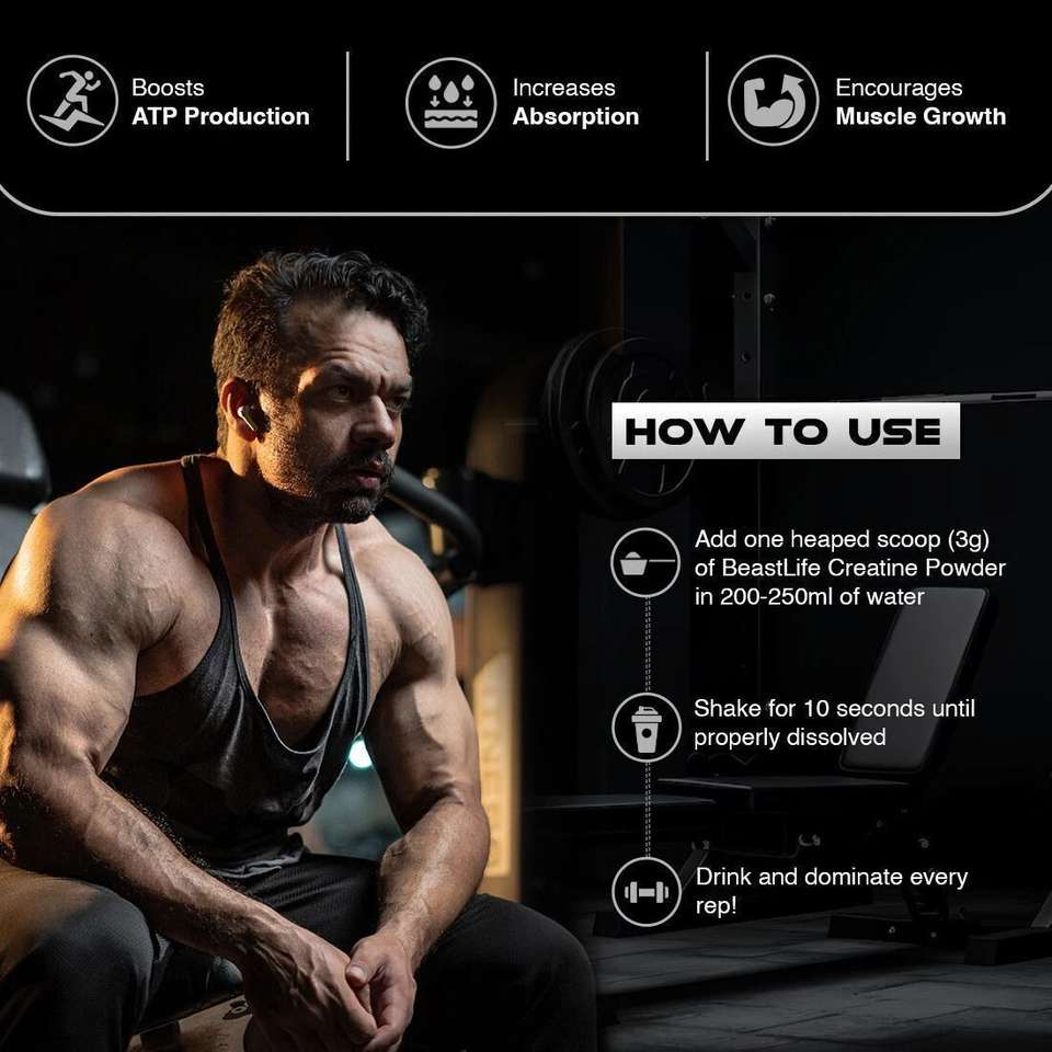 BeastLife Creatine Monohydrate | 33 Servings | NABL Lab Tested ...