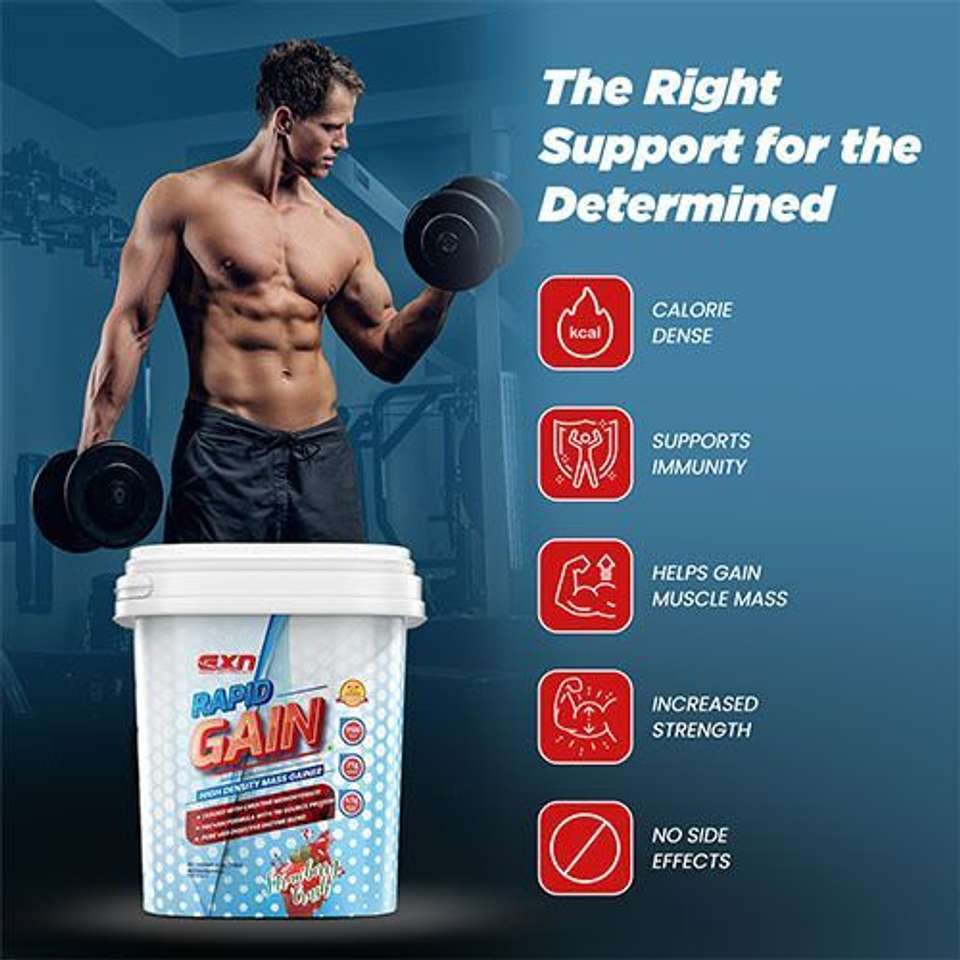 GREENEX NUTRITION Rapid Gain High Density Mass Gainer Powder Supplement ...