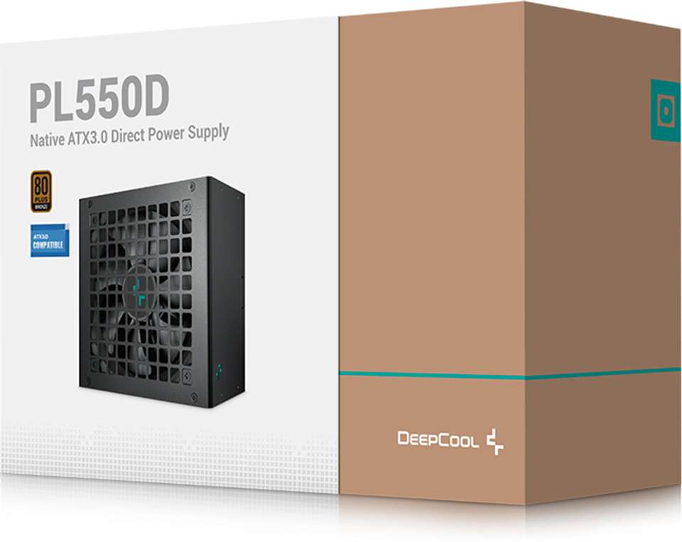 Deepcool PL550D ATX 3.0 550 Watt 80 Plus Bronze SMPS 550 Watts Computer ...