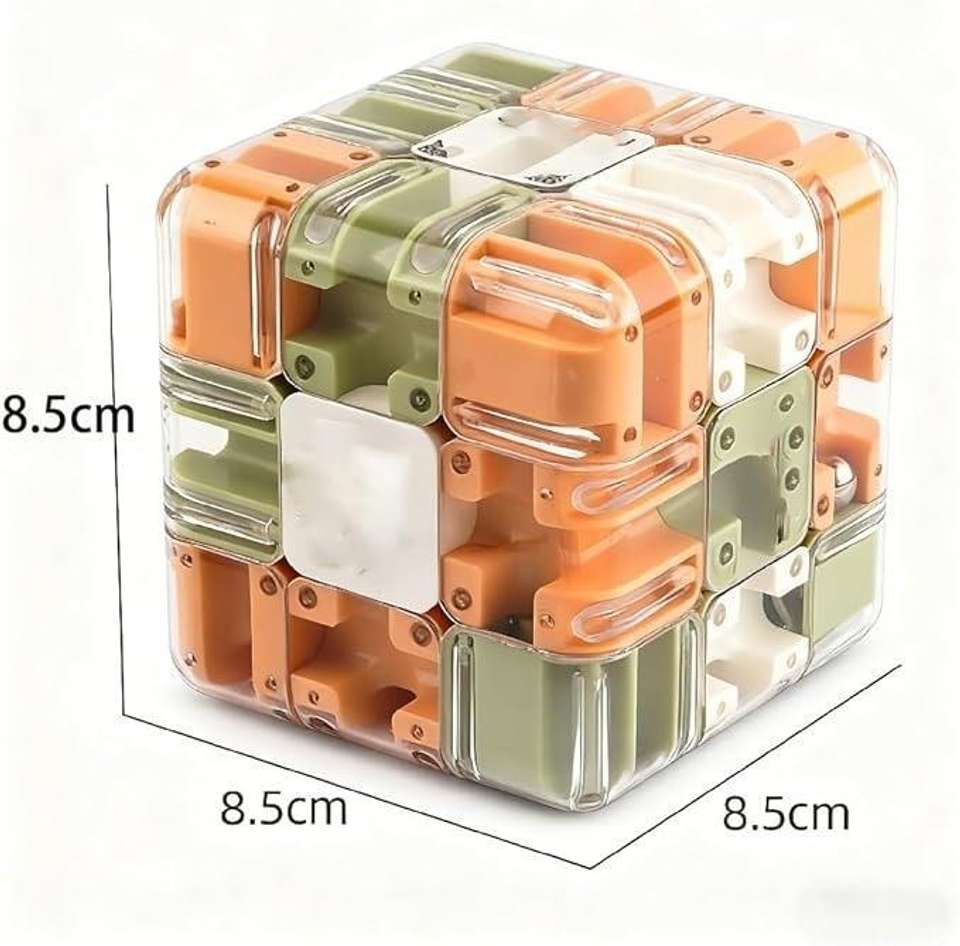 ARDAKI 3D Maze Cube Ball Puzzle Game,Brain Teaser Toy with Steel Ball ...