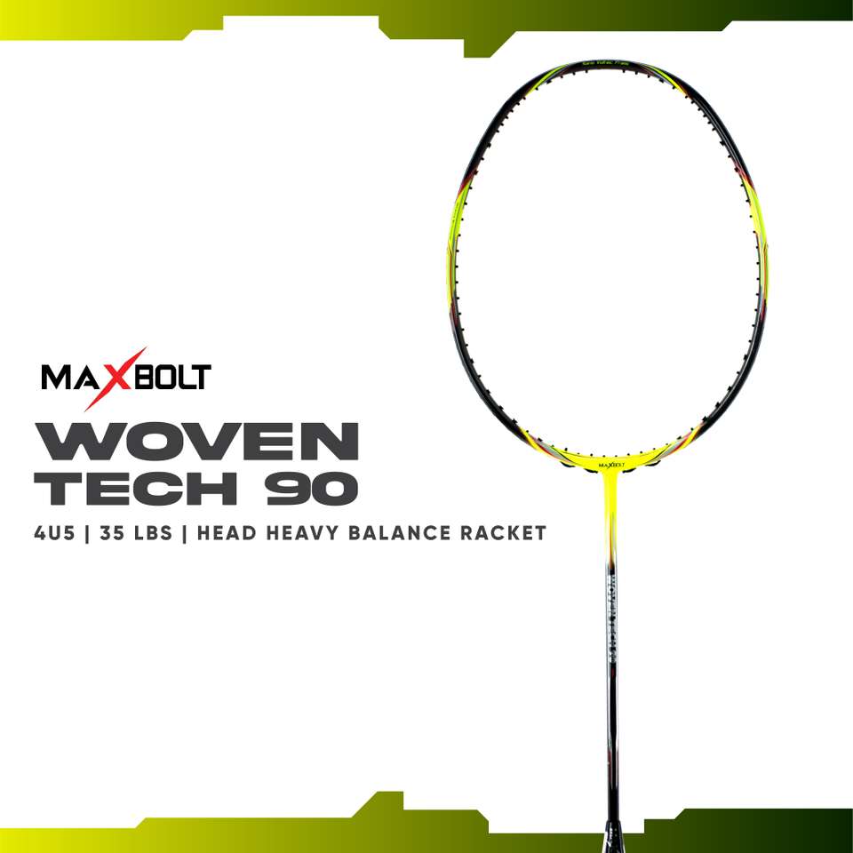Maxbolt Woven Tech 90 (Head Heavy | 35 LBS | Woven Graphite) White ...