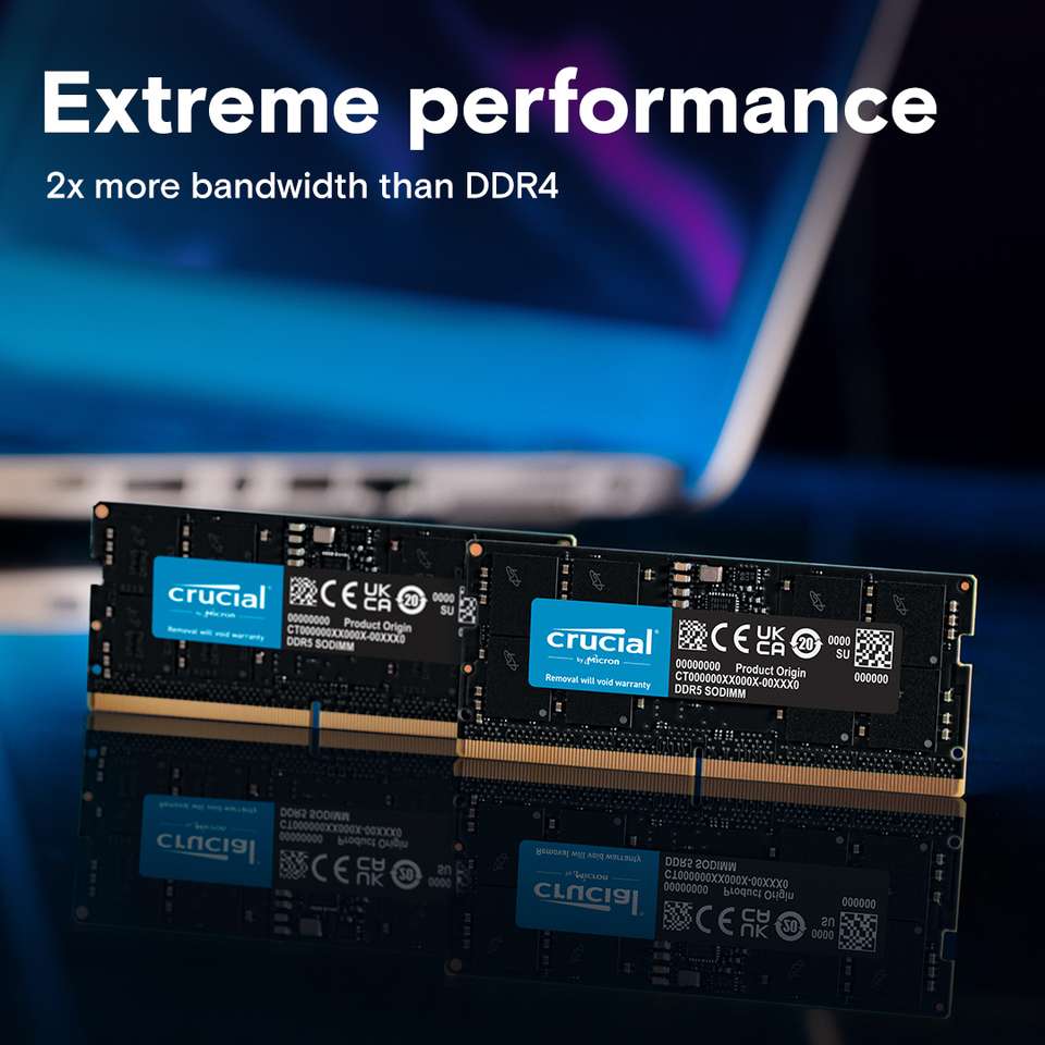 Crucial CT 4800 DDR5 8 GB (Dual Channel) Laptop DRAM (CT8G48C40S5 ...