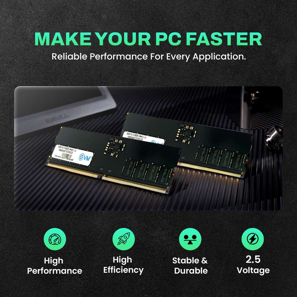 EVM 288-Pin Long DIMM DDR5 8 GB (Dual Channel) PC (8GB 5600 MHz High ...
