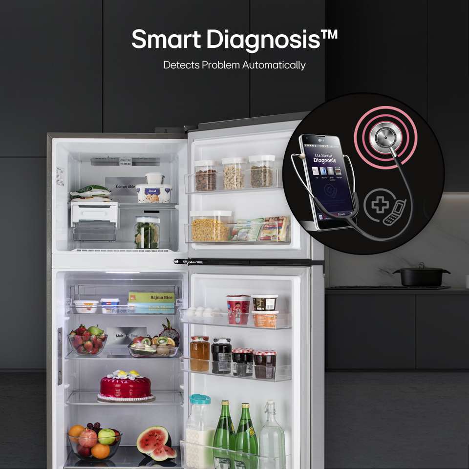 LG 322 L Frost Free Double Door 3 Star Convertible Refrigerator with Wi ...
