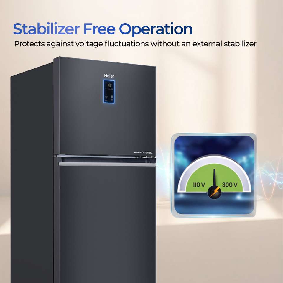 Haier 328 L Frost Free Double Door 2 Star Convertible Refrigerator with ...