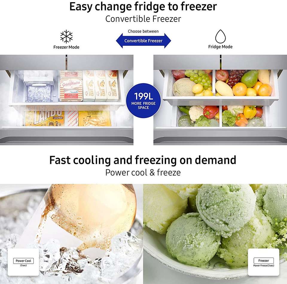 Samsung 550 L Frost Free Side by Side Convertible Refrigerator with ...