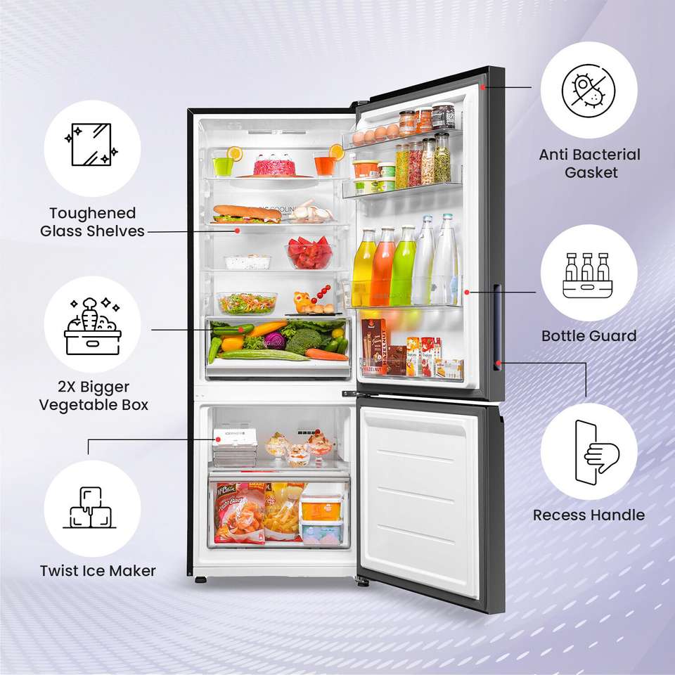 Haier 325 L Frost Free Double Door 3 Star Convertible Refrigerator with ...