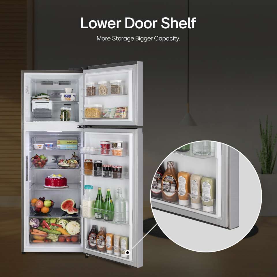 LG 322 L Frost Free Double Door 3 Star Convertible Refrigerator with Wi ...