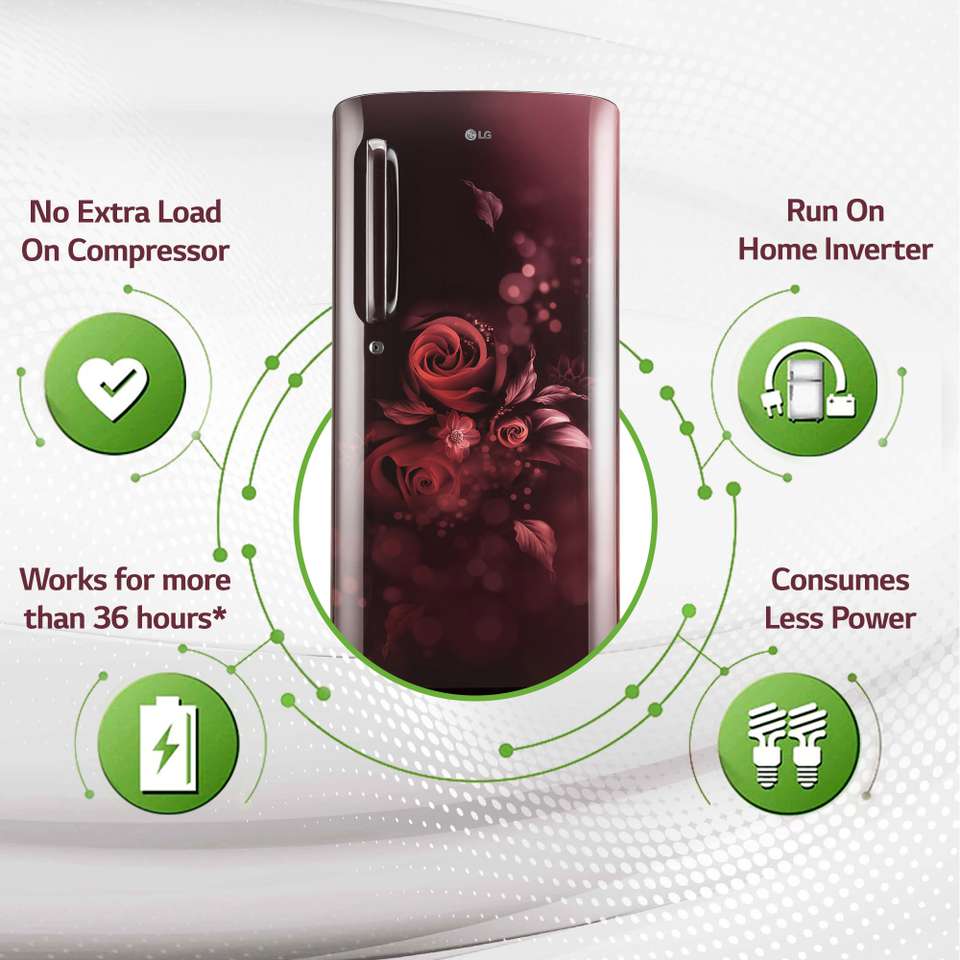 LG 185 L Direct Cool Single Door 5 Star Refrigerator with Base Drawer ...