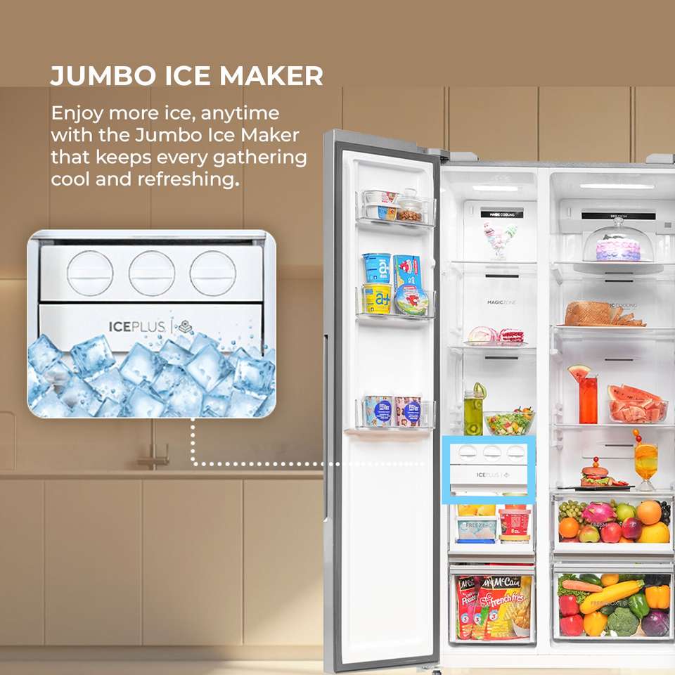 Haier 596 L Frost Free Side by Side Convertible Refrigerator with ...