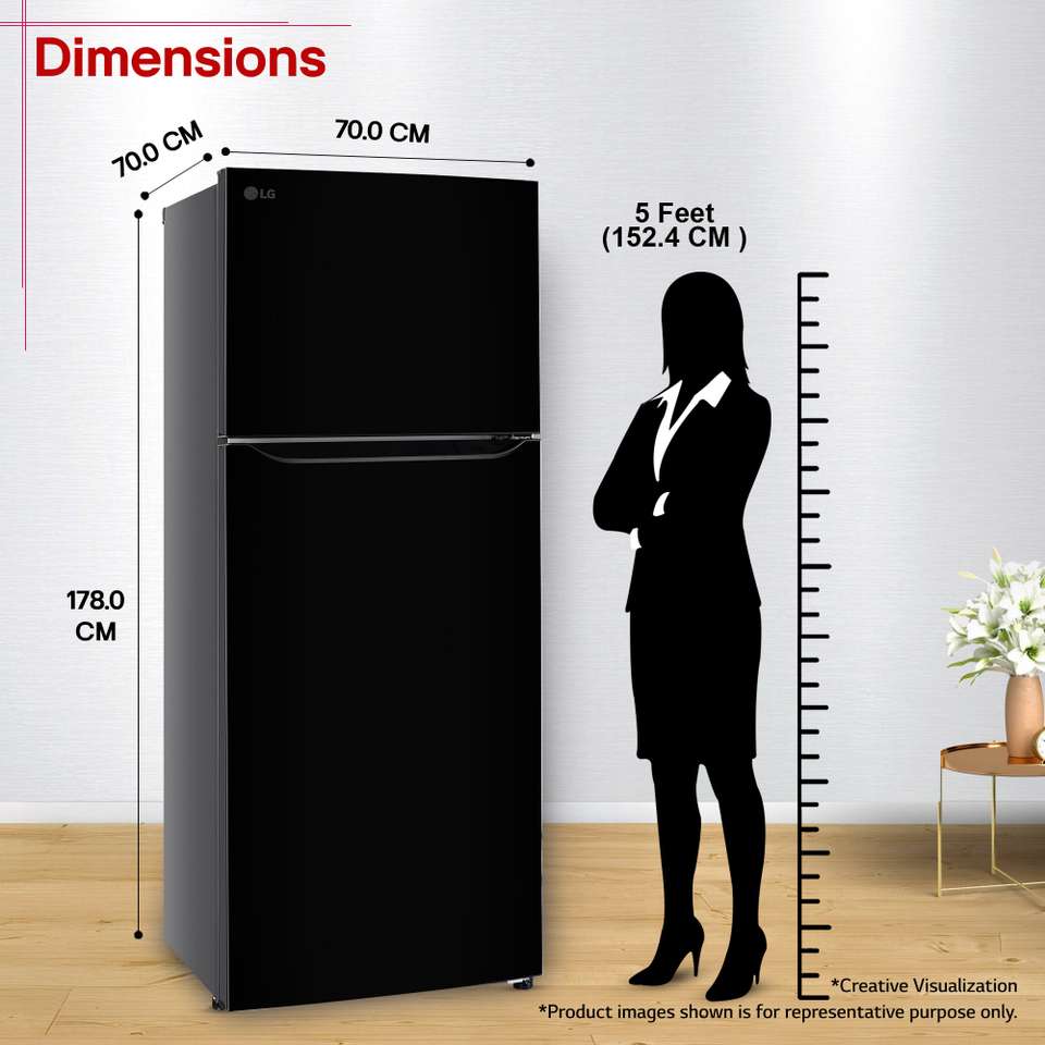 LG 446 L Frost Free Double Door 1 Star Convertible Refrigerator with ...