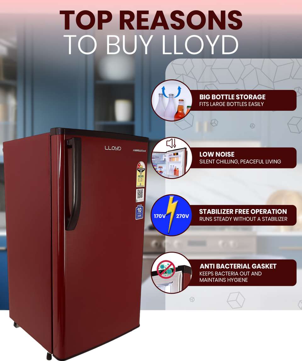 Lloyd by Havells 165 L Direct Cool Single Door 2 Star Refrigerator with ...