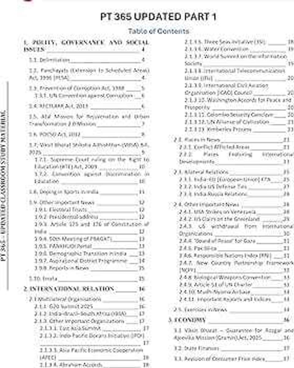 Vision IAS UPSC ( PT 365 Updated Classroom Study Material Part-1 ...