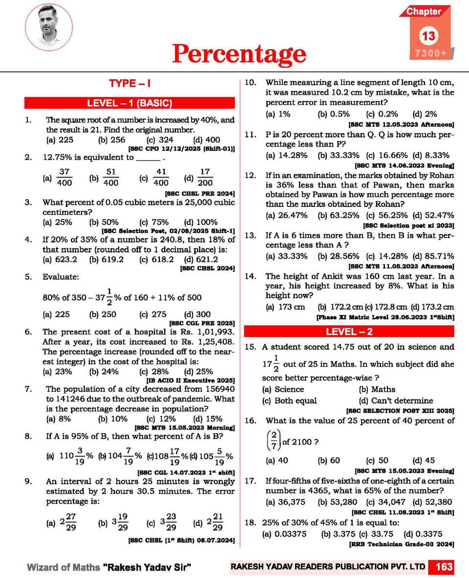 Ssc Mathematics 7300+ Chapter-Wise Questions, Type-Wise Questions ...