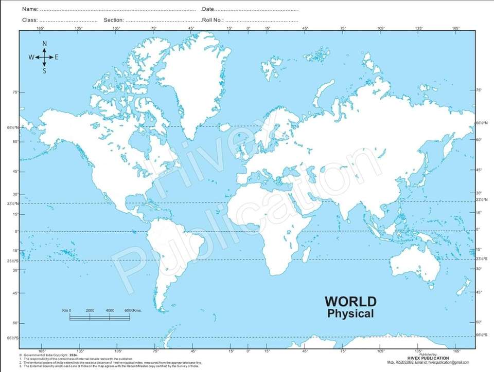 Outline Practice Map Of India And World (Both Political And Physical ...