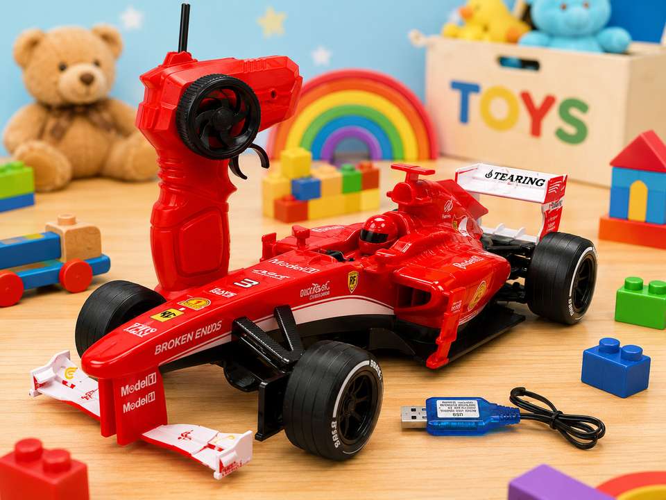ZECOMMERCE Rechargeable RC Formula Racing Car Toy with 2.4GHz Remote ...