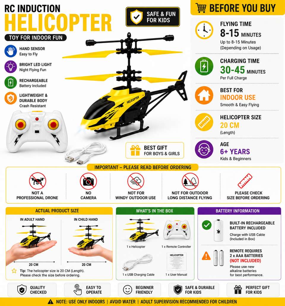 Paras Nath Enterprises Remote Control Hand Sensor Flying Helicopter Toy ...