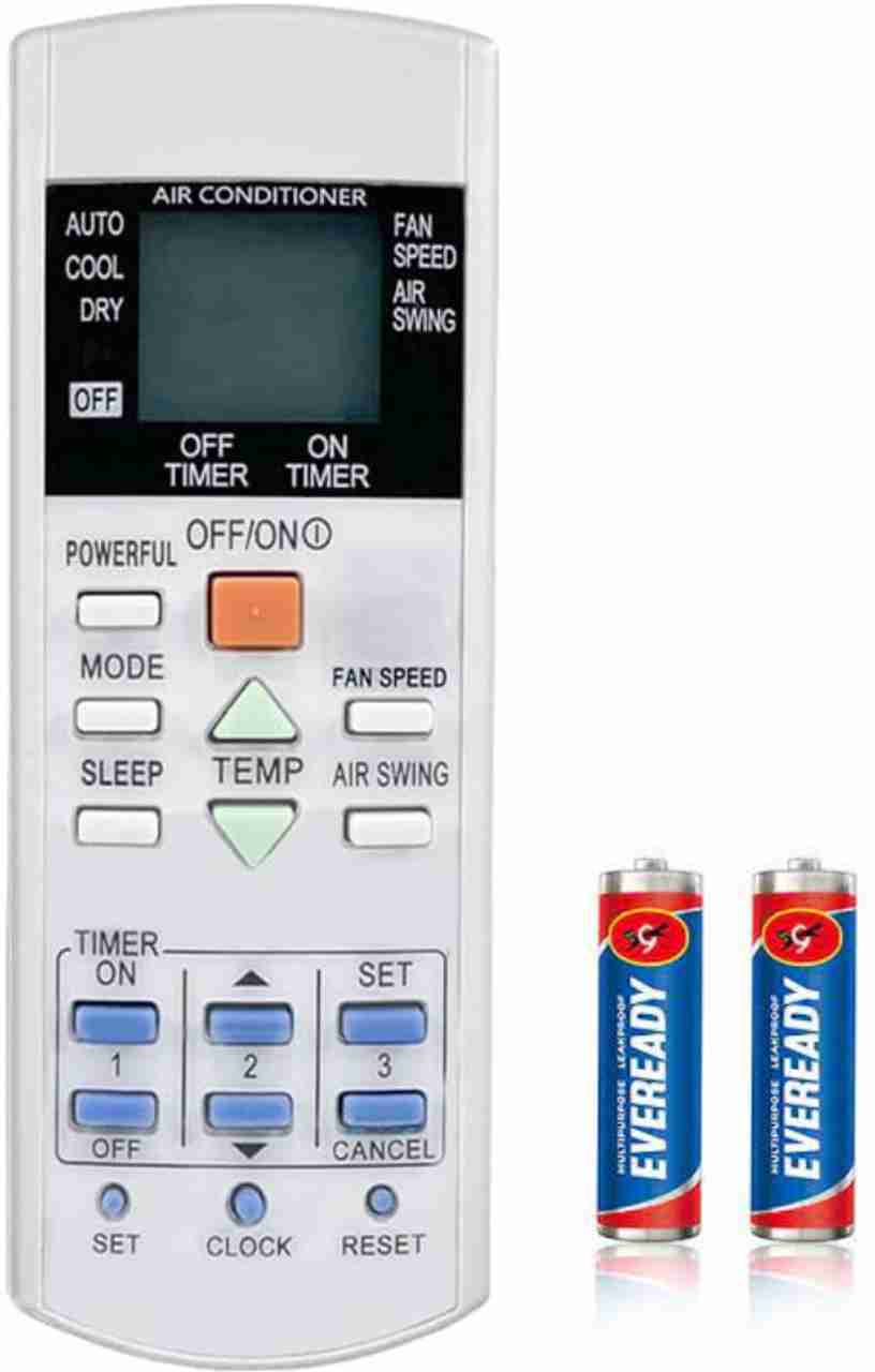 Shivish Panasonic Air Conditioner Remote Control With 2 FREE AAA ...