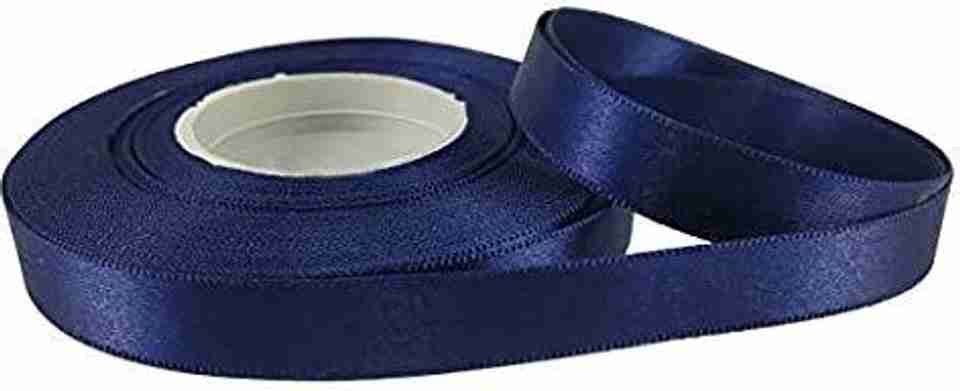 Buzzingbee Multipurpose Half Inch 18m Navy Blue Satin Ribbon Price in ...