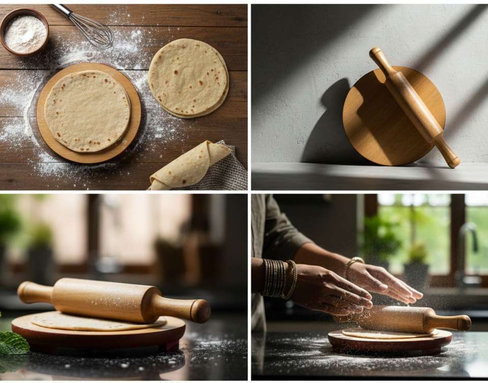 Duodeno Chakla Belan Roti Maker (9 Inch) Wooden Pure Chakla Belan Combo ...