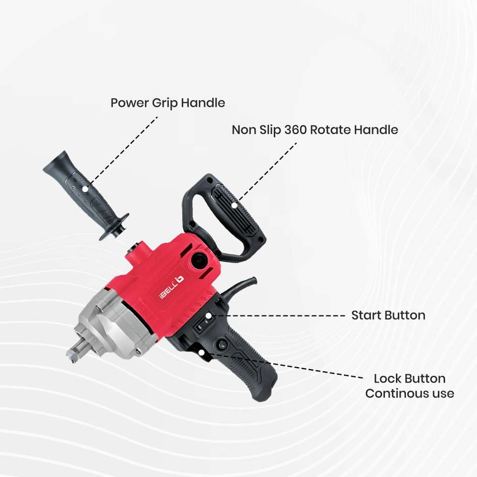 iBELL PM950 Handheld Paint Mixer Electric Stirrer Paint Cement Putty ...