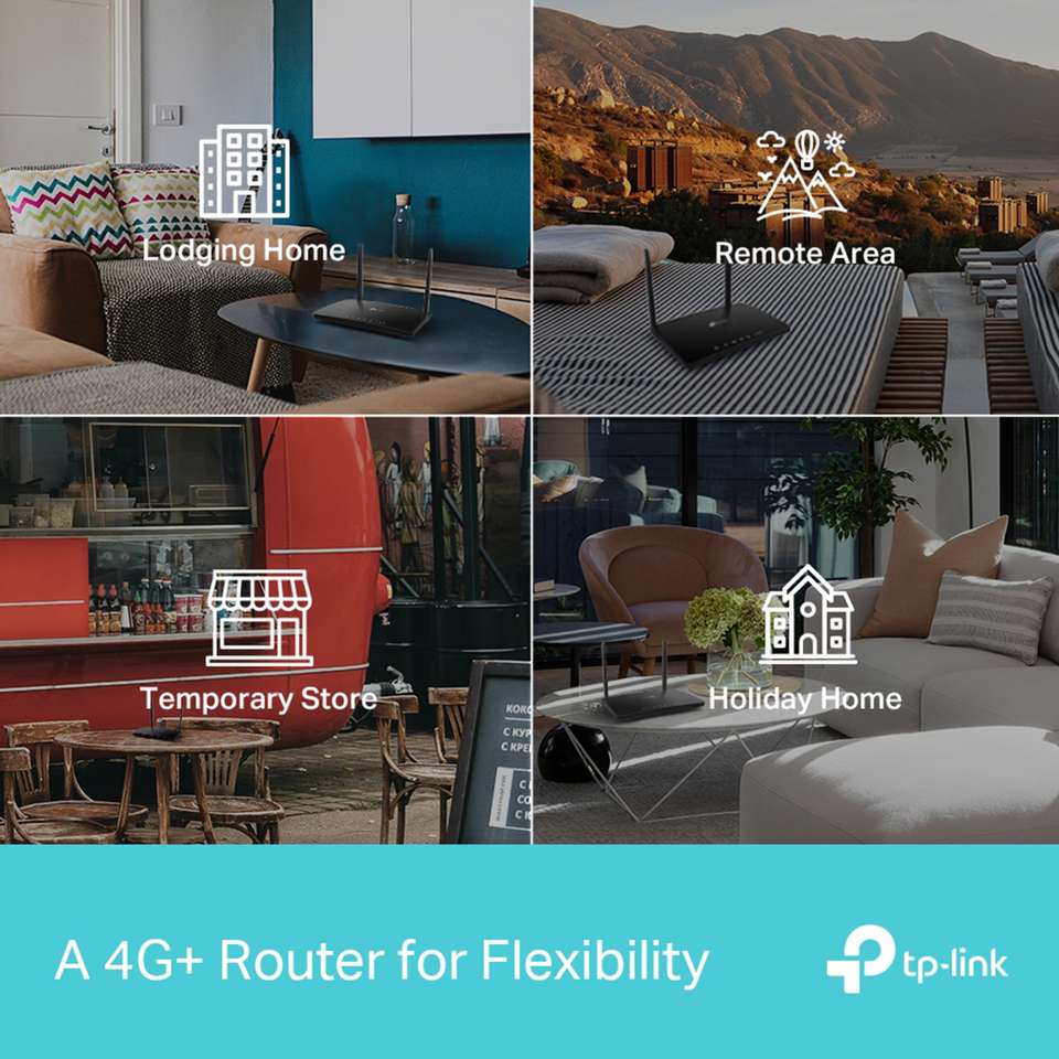 TP-Link MR600 4G Router 2.4 GHz, 5 GHz 1200 Mbps Wifi Speed Dual Band ...