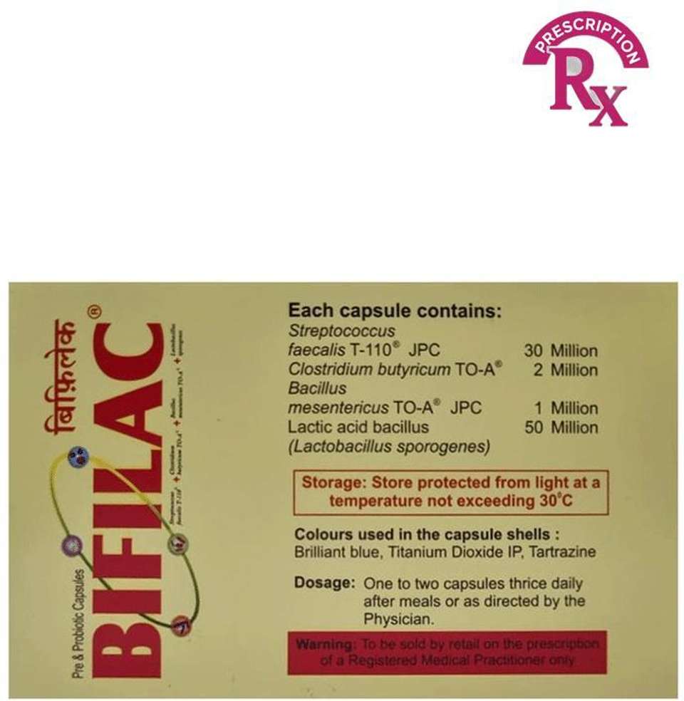 Bifilac Capsule (10 Cap) Price in India - Buy Bifilac Capsule (10 Cap ...