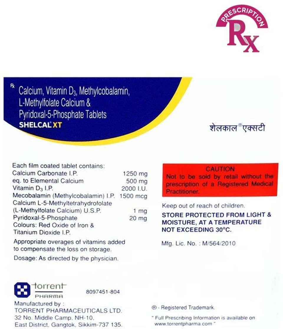 Shelcal XT Tablet (15 Tab) Price in India - Buy Shelcal XT Tablet (15 ...