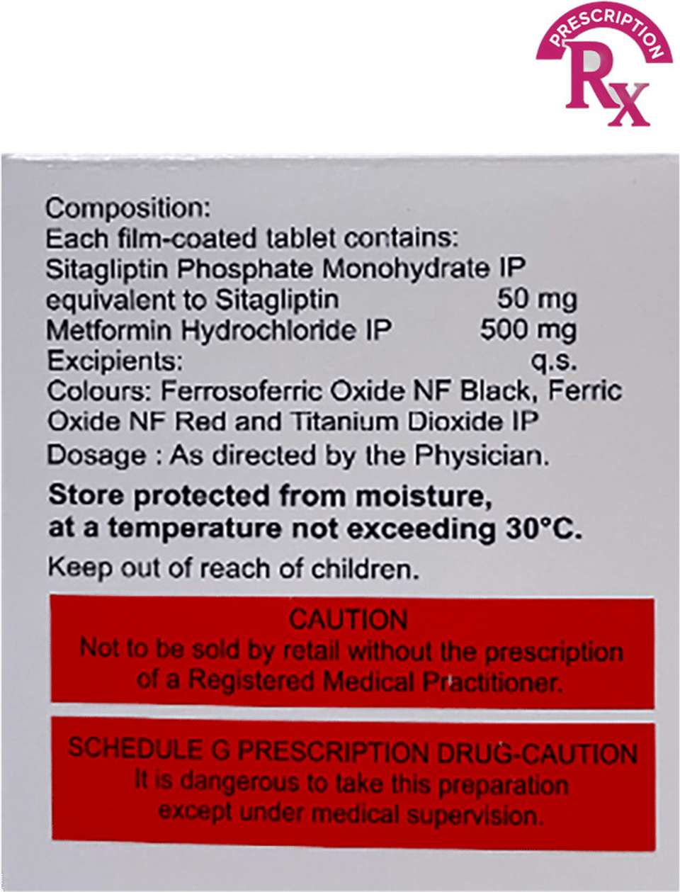 Sitaglo M 50/500 mg Tablet (15 Tab) Price in India - Buy Sitaglo M 50/ ...