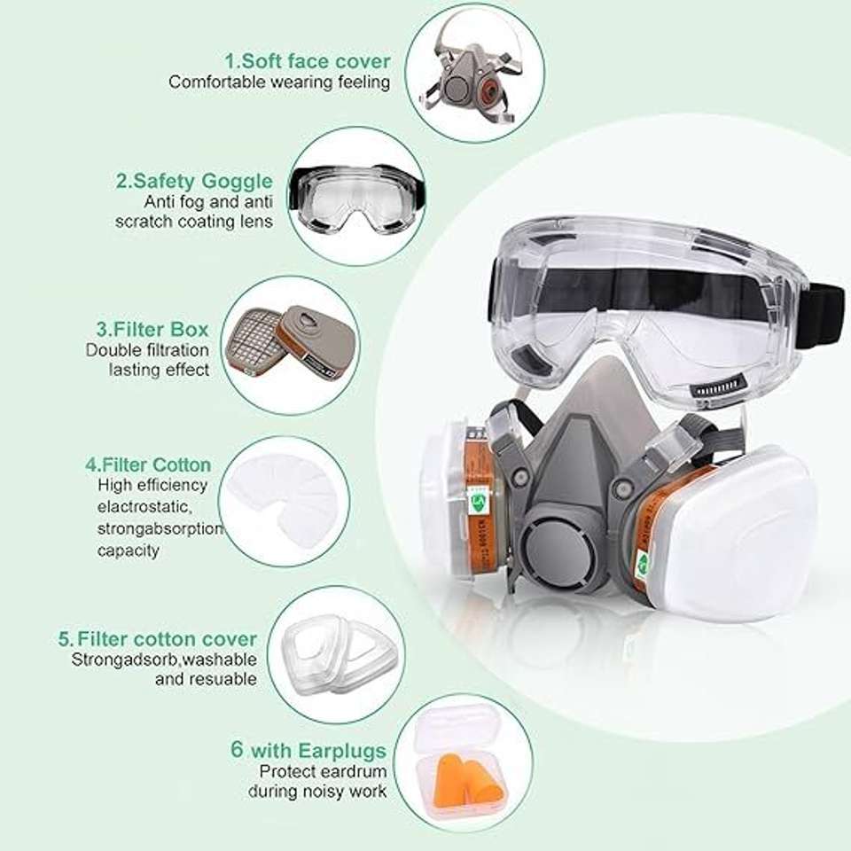 KB CREATION Gas Mask Set Respirator with Filters and Goggles Gas Mask ...