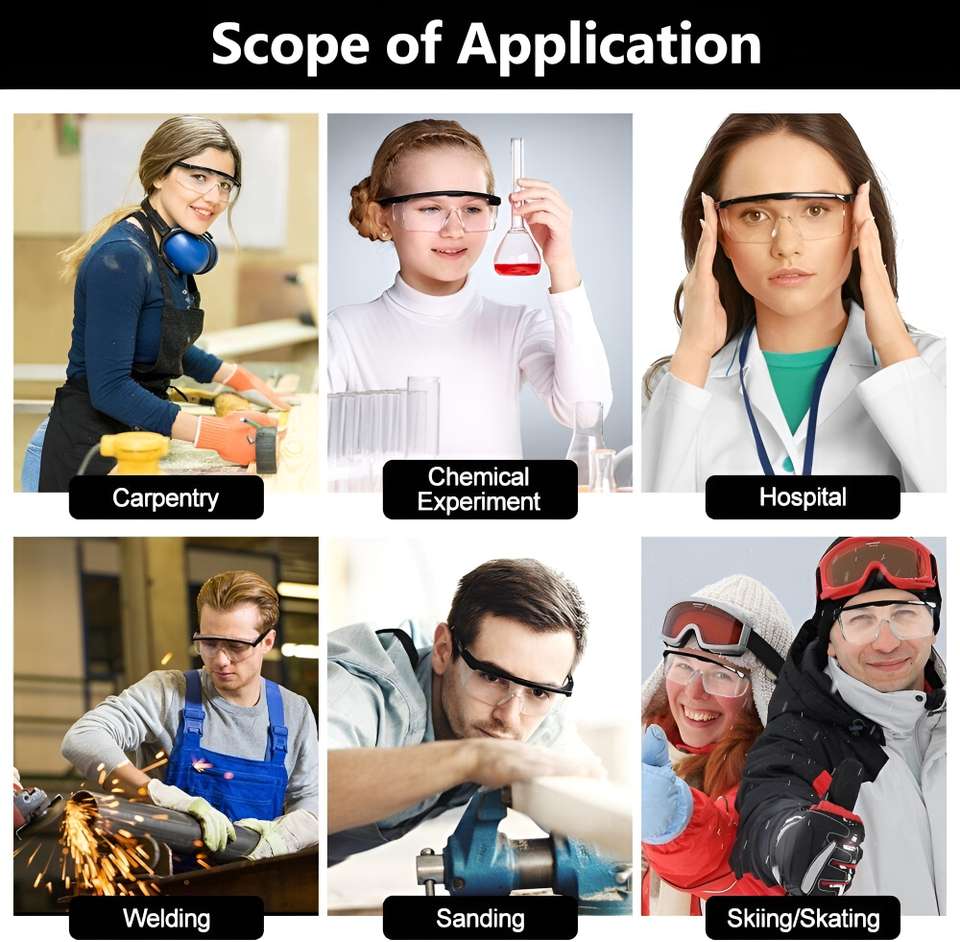 Quantum Retail Eye Protection Safety Goggles Glasses Anti-Droplets ...