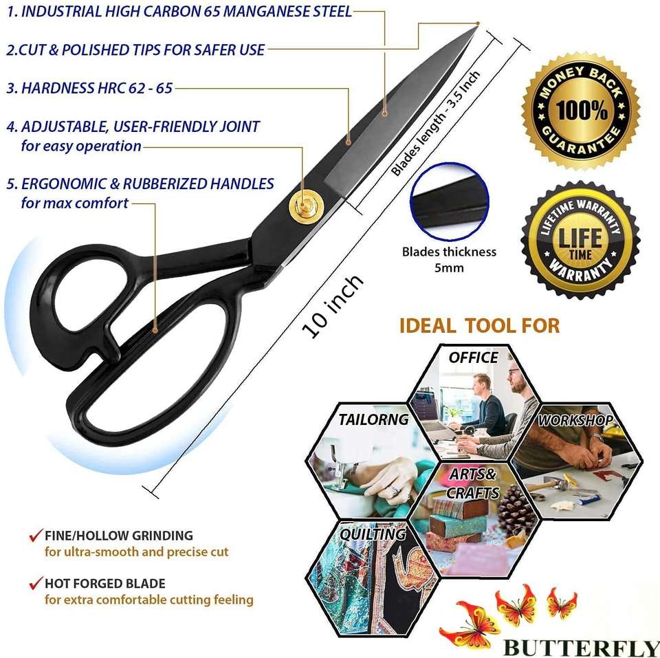 Flipkart.com | Butterfly 12 Inch Premium Tailoring Scissor for Cloth ...