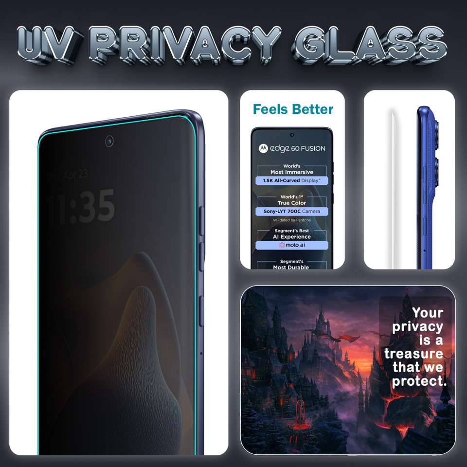 ArmourPro Edge To Edge Tempered Glass for MOTOROLA Edge 60 Fusion 5G ...