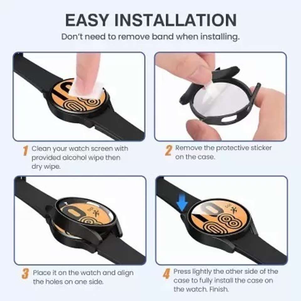 YDOXTON Front and Back Screen Guard for Samsung Galaxy Watch 4 44MM ...