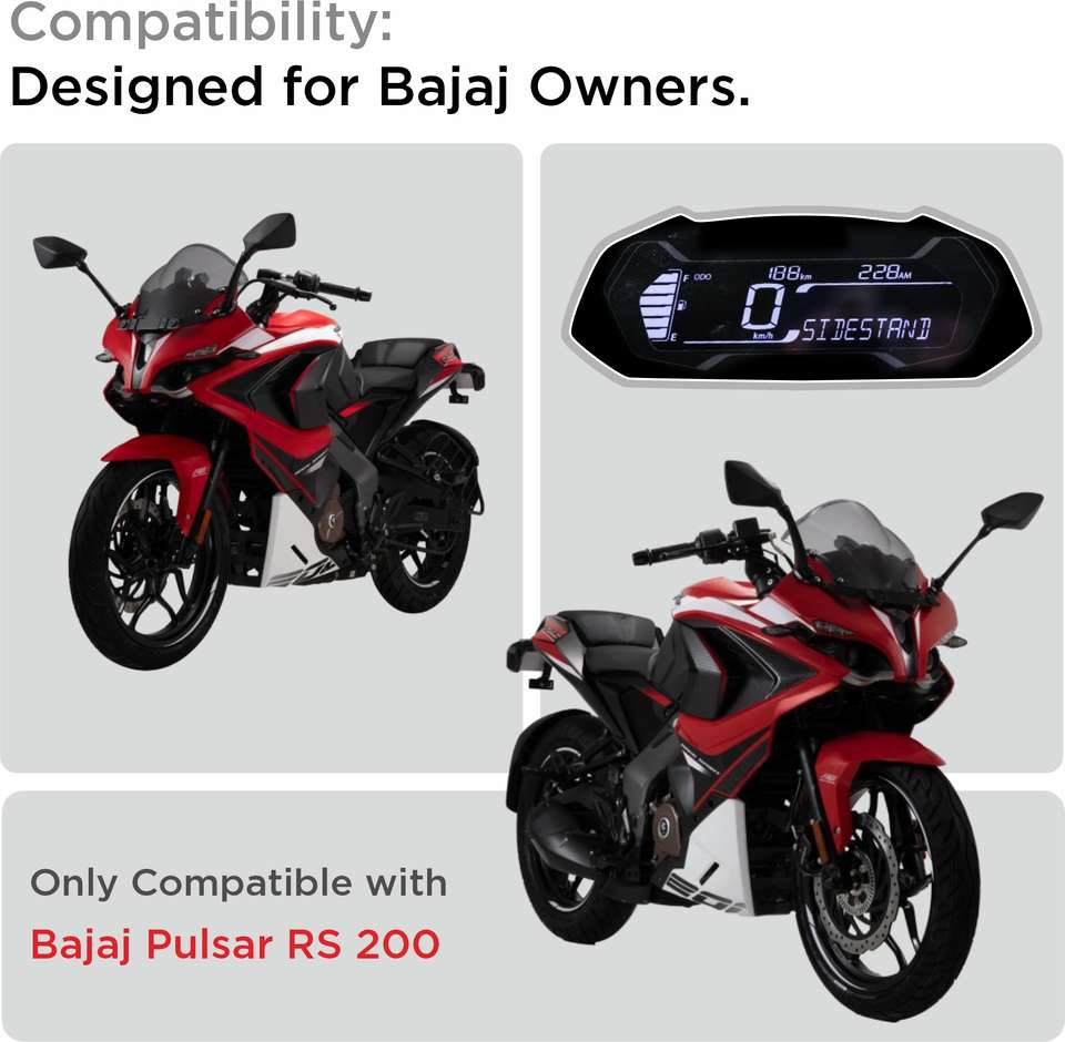 spartan shield Screen Guard for BAJAJ PULSAR RS 200, 9H Instrument ...