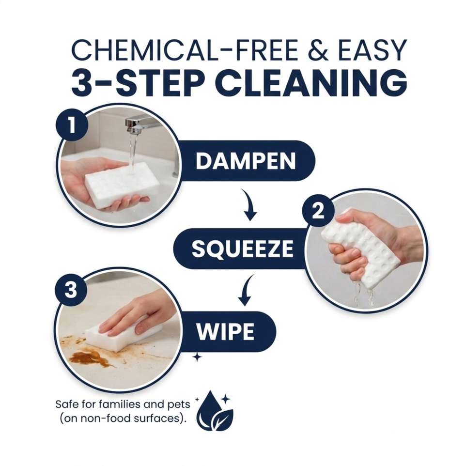 Opuleaf Magic Eraser Sponge Cleaner Multi Surface Chemical Free Pack of ...