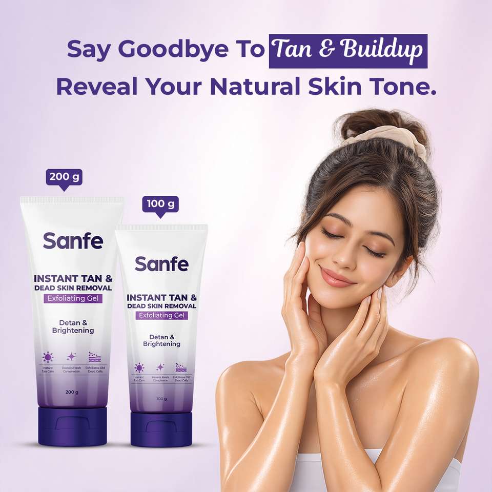 Sanfe Instant Tan & Dead Skin Removal Exfoliating Gel & Scrub | Detan ...
