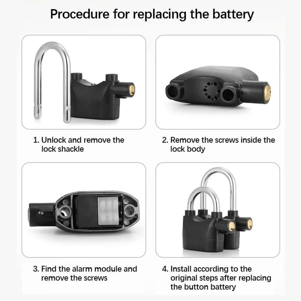 wohomart Anti Theft Motion Sensor Alarm Lock Alarm Lock for Home ...