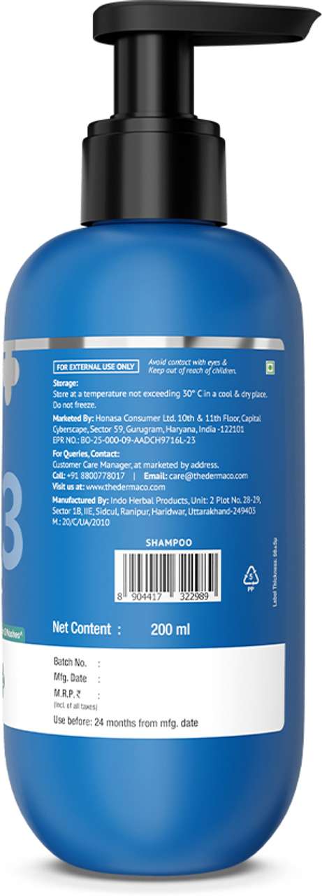 The Derma Co Triple Actives Anti-Dandruff Shampoo Power of 3 Actives ...