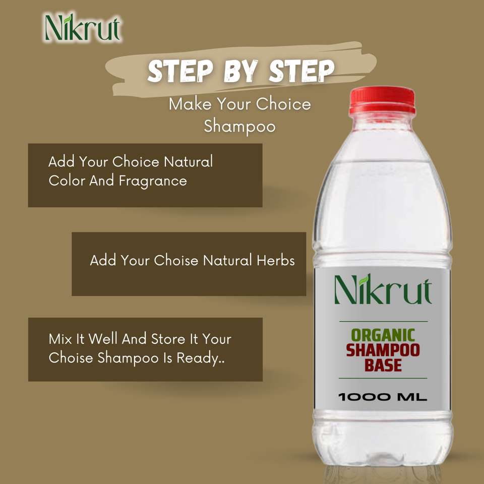Nikrut Organic Shampoo base Pure & Natural (clear) (1000 ML)(1kg ...