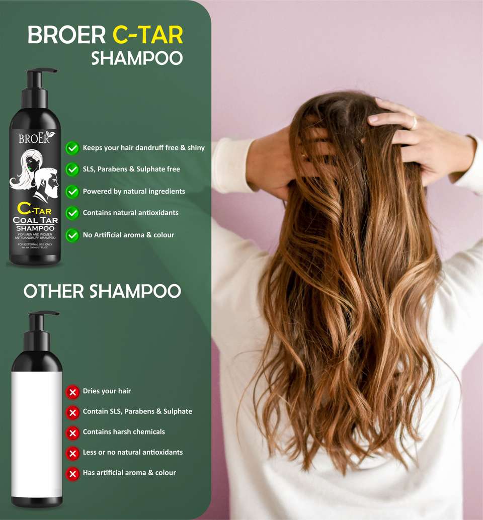 BROER C TAR Coal Tar Anti dandruff Shampoo | With salicylic acid 2% w/w ...