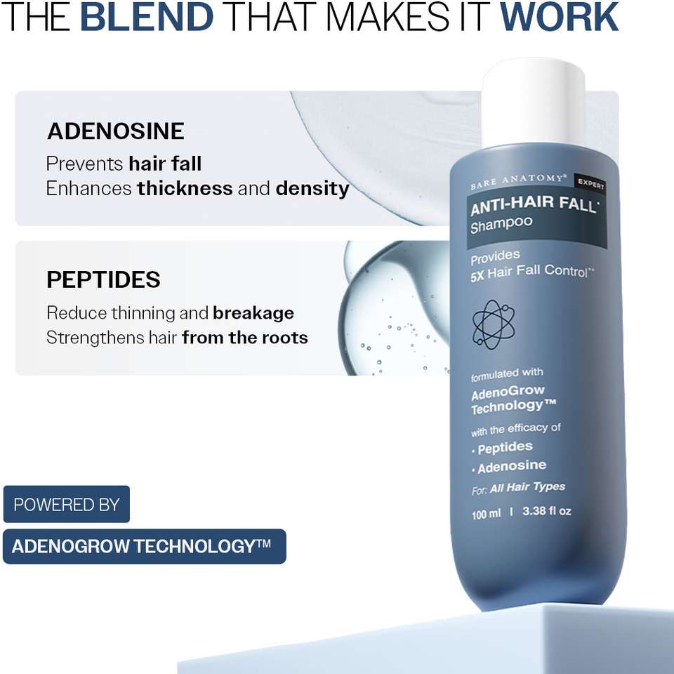 BARE ANATOMY Anti Hair Fall Shampoo | 5x Hair Fall Control & Growth ...
