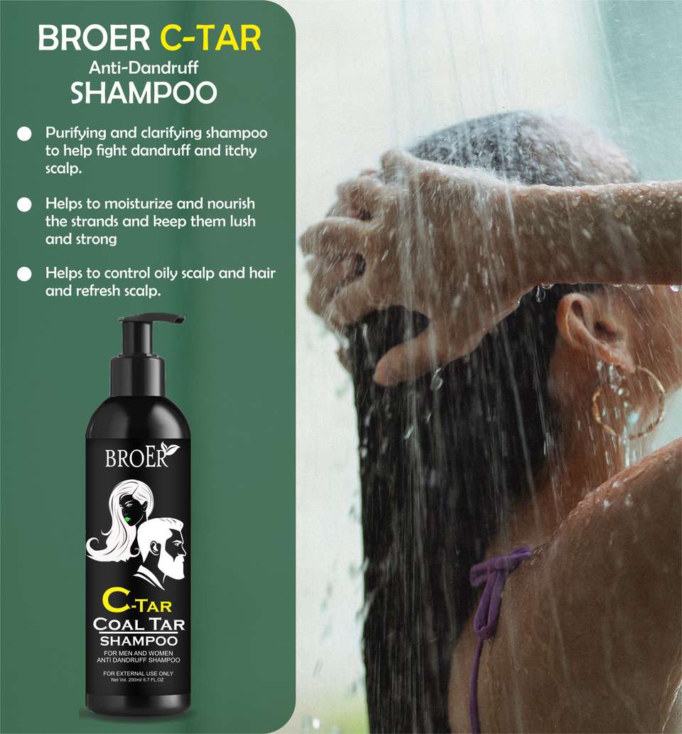 BROER C TAR Coal Tar Anti dandruff Shampoo | With salicylic acid 2% w/w ...